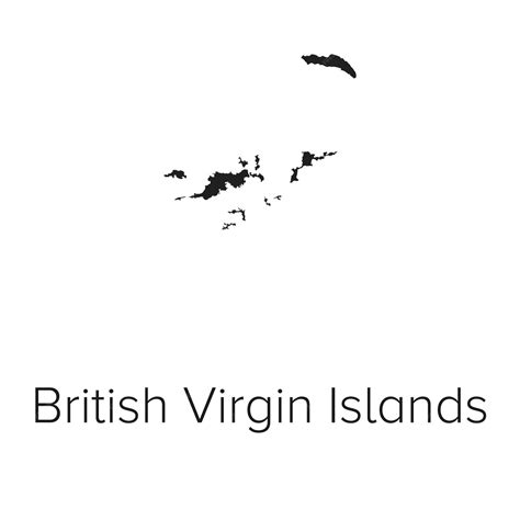 Premium Vector British Virgin Islands Map Vector Illustration Silhouette Outline British