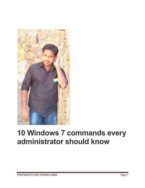 10 Windows 7 Commands Every Administrator Should Know Pdf