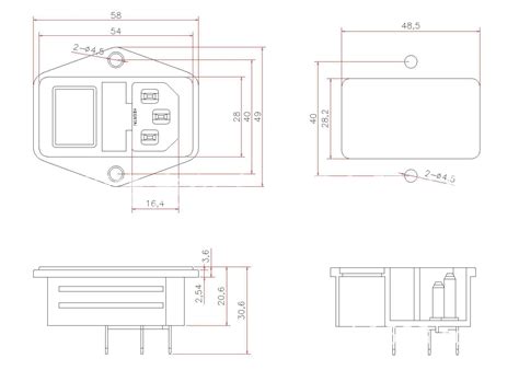 Fused Switched Iec Sockets Ac 10a Custom Electronics Pwm Circuits Induction Heating And Diy