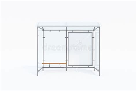 Bus Stop And Bus Shelter Outdoor Advertising Signage Mockup Stock Illustration Illustration Of