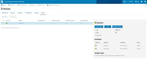 viewing smartfabric health and status dell poweredge mx networking
