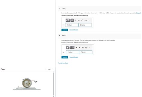 Solved Determine The Angular Velocity Of The Gear At The