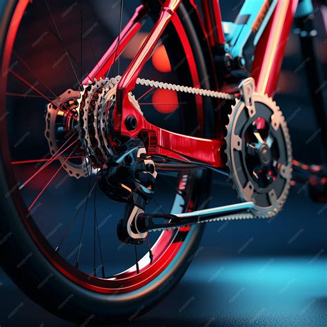 Premium Photo 3d Rendered A Close Up Of A Bike With A Red Brake And