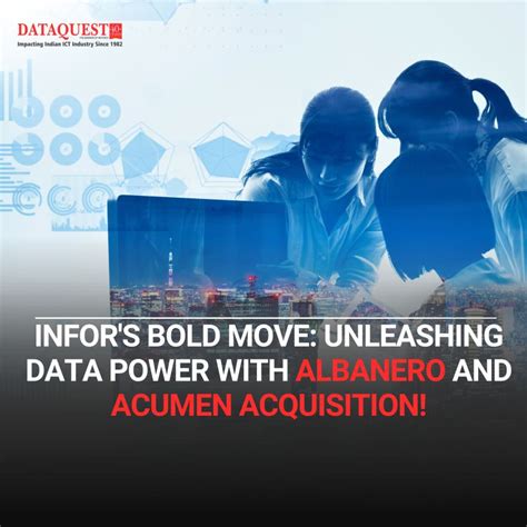 Dataquest On Linkedin Infors Data Play Albanero And Acumen Acquired