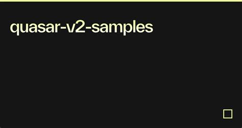 Quasar Examples Codesandbox