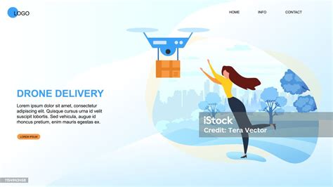 만화 여자 받는 소포 패스트 론 일탈 초현대적에 대한 스톡 벡터 아트 및 기타 이미지 초현대적 헬리콥터 개념 Istock