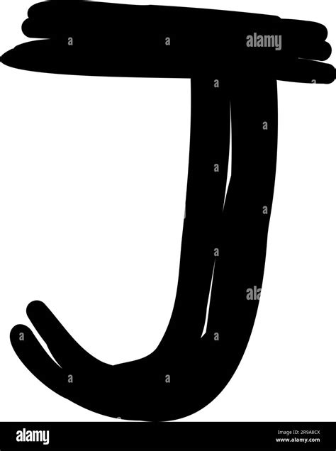 Brush Stroke J Letter Latin English Stock Vector Image And Art Alamy
