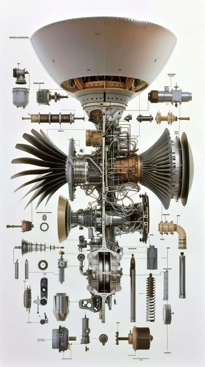 Free Engine Disassembly Display Image Jet Engine Aerospace