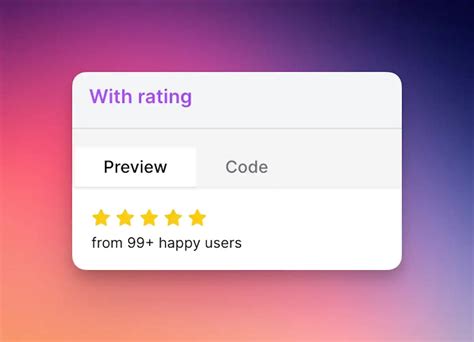 shadcn ui rating landing page components and templates that you can