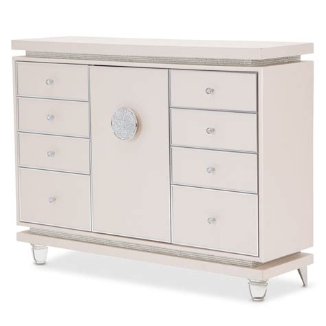 Michael Amini Glimmering Heights 8 Drawer Combo Dresser And Reviews