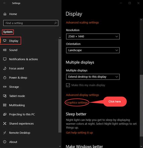 graphics settings