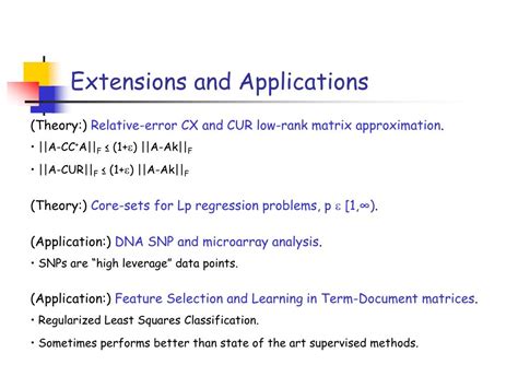 Ppt Sampling Algorithms For Lp Regression Core Sets And Applications Powerpoint Presentation