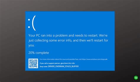 9 Bedste Rettelser Til Driver Overrun Stack Buffer Bsod Fejl