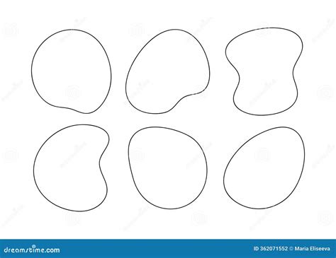 Liquid Blob Shapes Vector Organic Irregular Empty Thik Random Forms Fluid Silhouette Simple