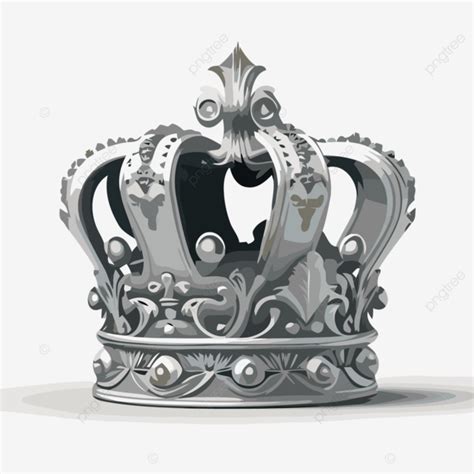 Mahkota Perak Vektor Stiker Clipart Mahkota Mahkota 3d Kartun Model X3d Stiker Png Dan Vektor