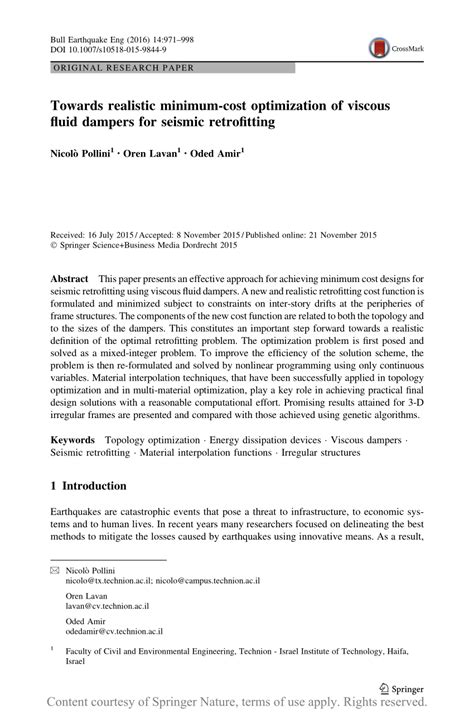 Towards Realistic Minimum Cost Optimization Of Viscous Fluid Dampers For Seismic Retrofitting