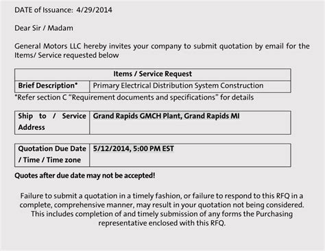 Free Quotation Letter Email Samples