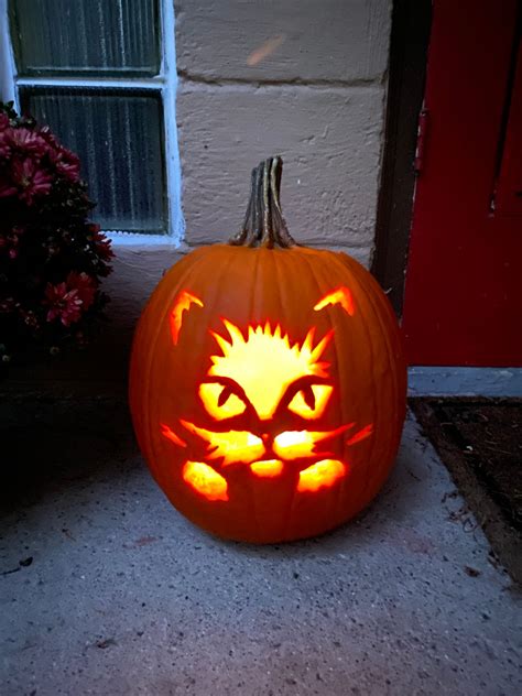 Cat Face Jack O Lantern Svg Cat Pumpkin Carving Stencil Cat Face Svg