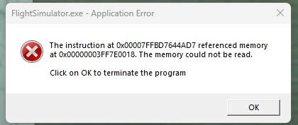 CTD Immediately After Fly Now Crashes CTDs Microsoft Flight Simulator Forums