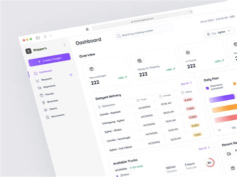 Delivery Logistics Dashboard On Behance