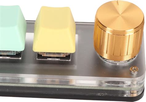 PUSOKEI USB Mini 3 Key Keypad Custom Programmable Keyboard With Knob