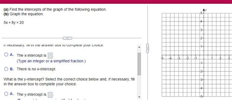 [answered] a find the intercepts of the graph of the following equation