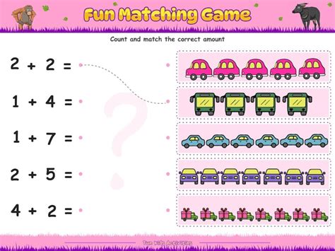 Premium Vector Fun Matching And Counting Game Correct Summation Of