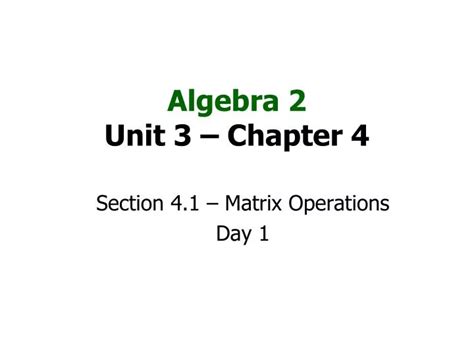 PPT Algebra Unit Chapter PowerPoint Presentation Free Download ID