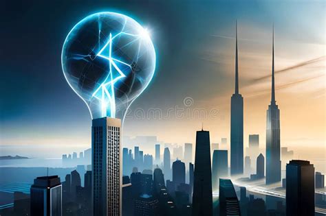 Double Exposure Of Electricity And Energy Price Increase And Graphic Chart Illustration Stock