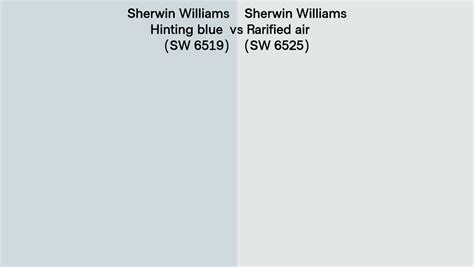 Sherwin Williams Hinting Blue Vs Rarified Air Side By Side Comparison