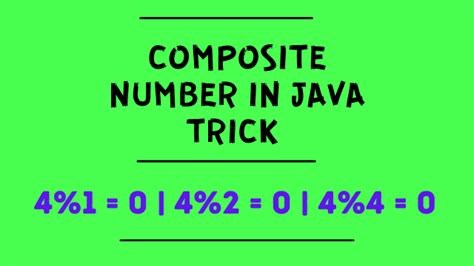 Composite Number In Java Trick 2024