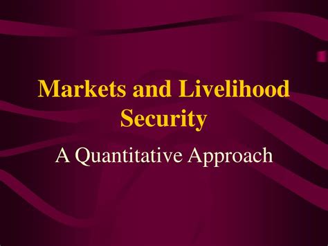 Ppt Markets And Livelihood Security Powerpoint Presentation Free