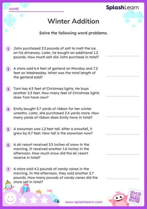 Add Decimal Numbers With 1 Decimal Place Halloween Word Problems