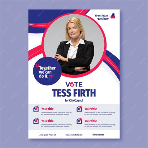 Premium Vector Election Poster Flyer Template