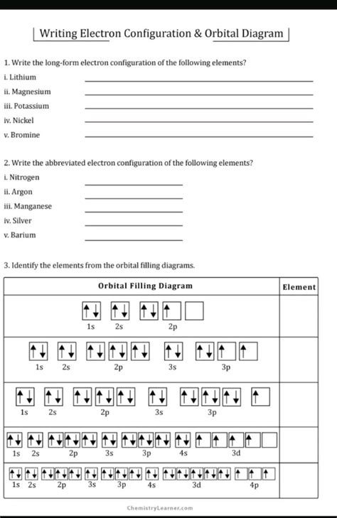 Writing Electron Configuration Orbital StudyX