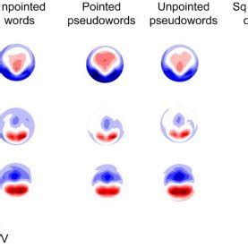 Scalp Topographies In Response To The Presentation Of Words Download Scientific Diagram