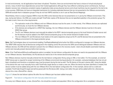 Test Failover With Non Vmware Devices Implementing Dell Srdf Sra With Vmware Srm Dell