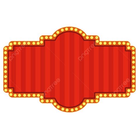 Red Circus Style Header Banner Element Vector Title Design Red Banner