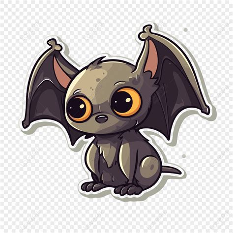큰 눈을 가진 귀여운 작은 박쥐 클립 아트 벡터상표 Png 일러스트 무료 다운로드 Lovepik
