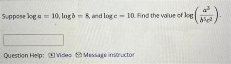Solved The Expression Log Z20x18y20 Can Be Written In The Chegg Com