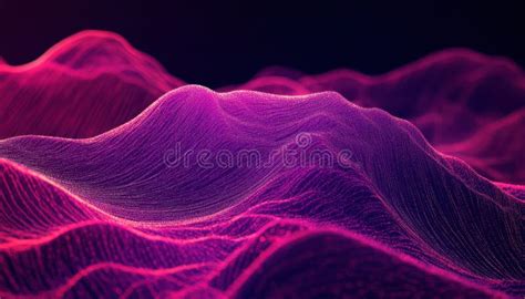 Colorful Abstract Wave Patterns With Gradients In A Digital Landscape
