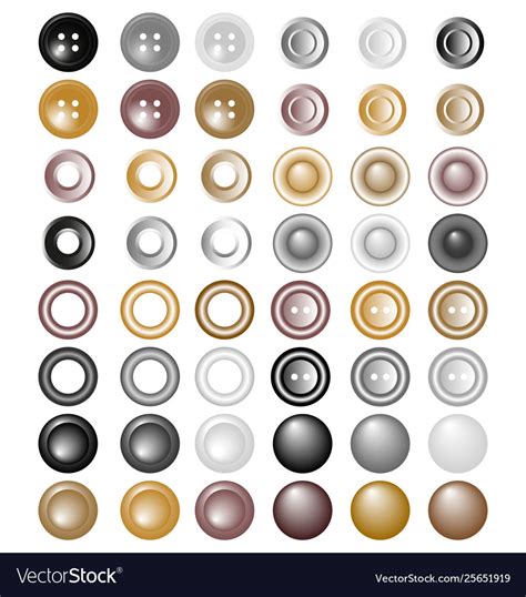 Eyelets And Buttons Fashion Accessory Royalty Free Vector