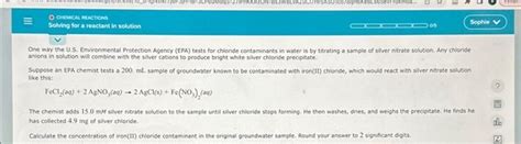 Solved O CHEMICAL REACTIONS Solving For A Reactant In Chegg