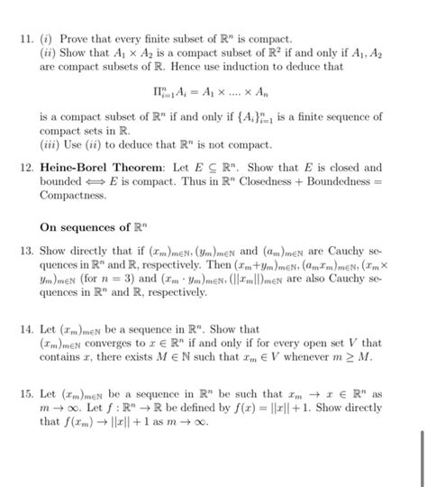 Solved 11 I Prove That Every Finite Subset Of R Is