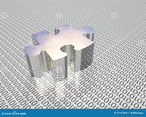 Binary Puzzle Stock Illustration Illustration Of Coding