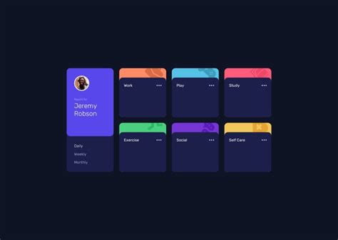 Frontend Mentor Responsive Time Tracking Dashboard With Loading Animation Coding Challenge
