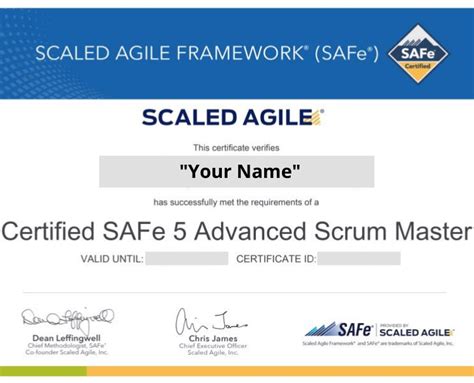 Safe Advanced Scrum Master Online Certification Sasm Training