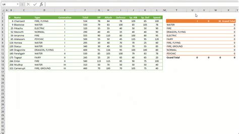 Calculation Tables