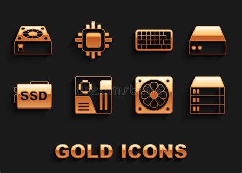 Set Motherboard Digital Chip Server Data Web Hosting Computer Cooler Ssd Card Keyboard