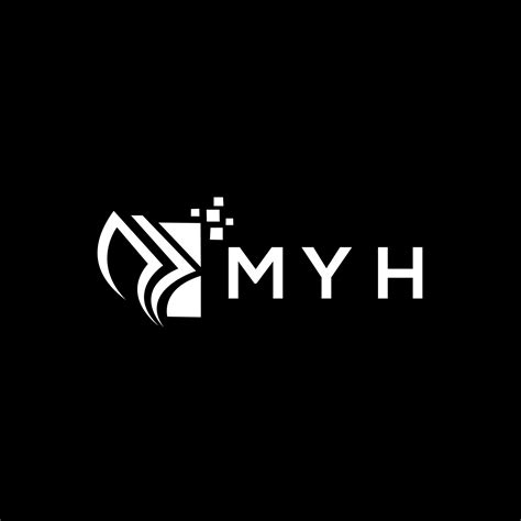 Myh Credit Repair Accounting Logo Design On Black Background Myh
